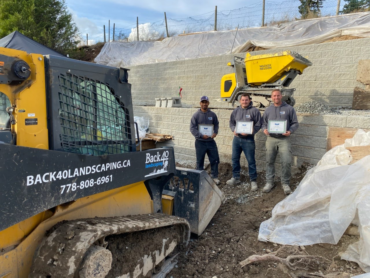 Trained and Certified Retaining Wall Installer