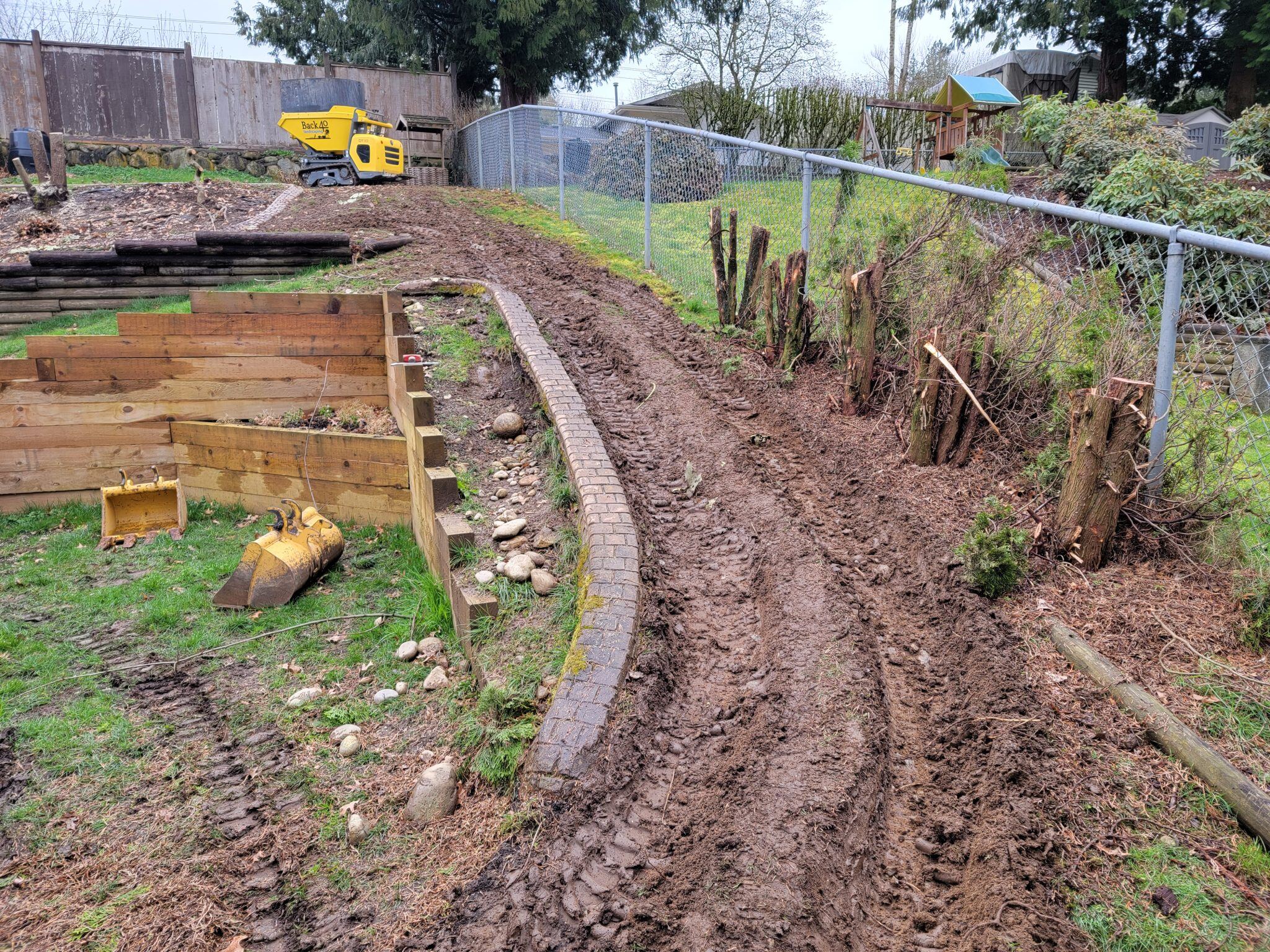 Temporary Plywood Protection For An Excavation Project