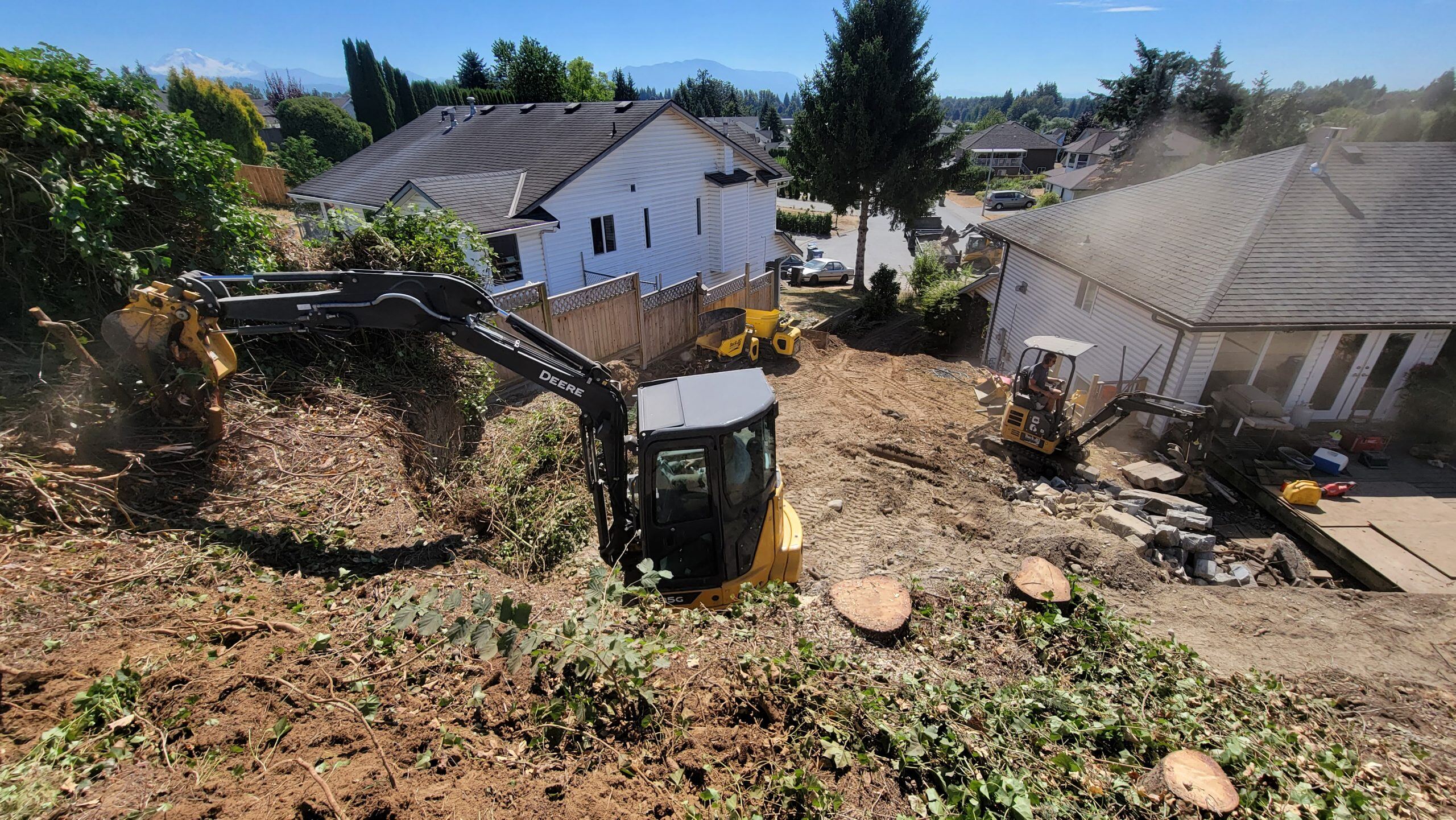Temporary Plywood Protection For An Excavation Project