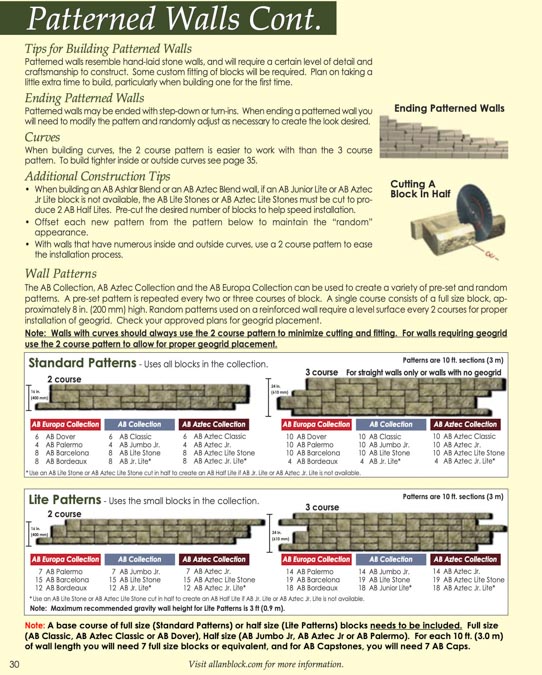 Allan Block Retaining Wall Patterns